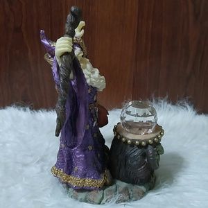 Medieval Legends | Accents | Purple Wizard With Crystal Ball Statue ...